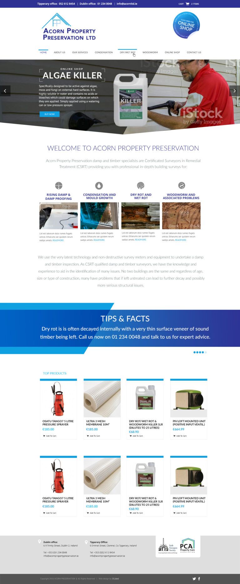 Acorn Property Preservation - 2Cubed Web Design