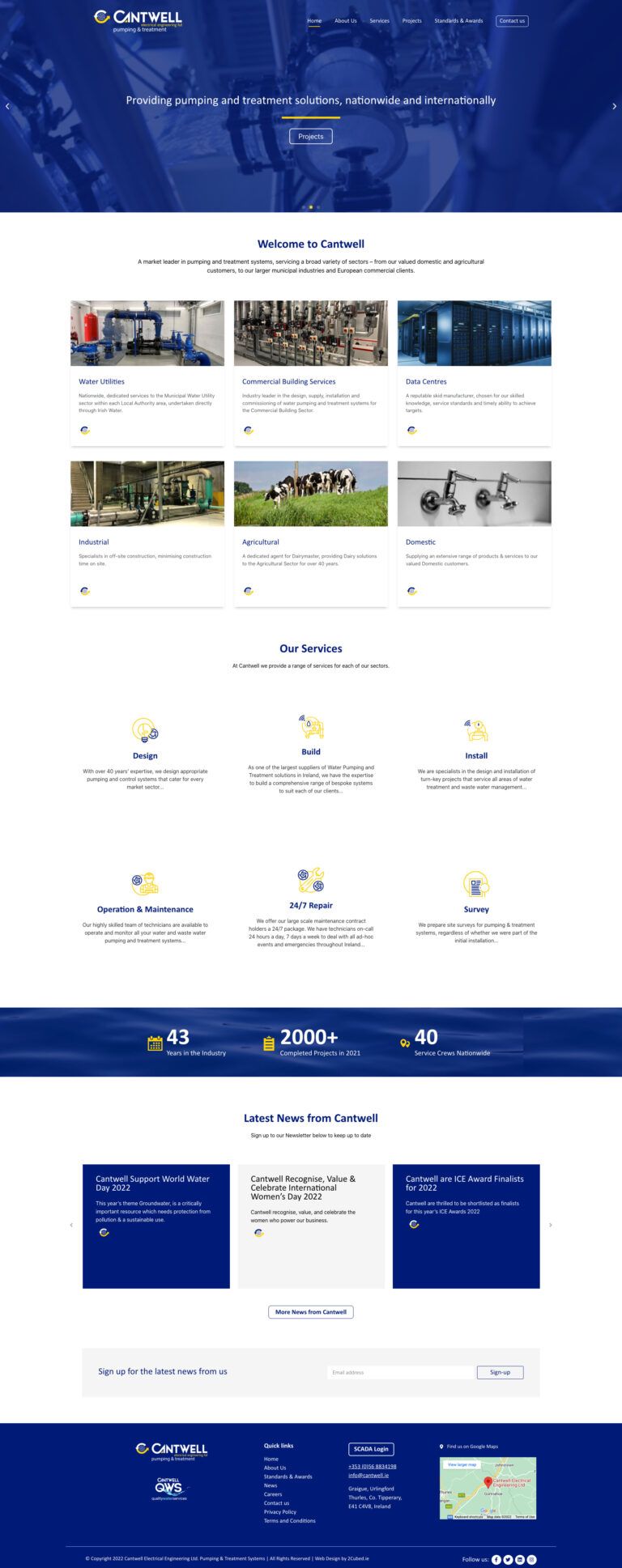 Cantwell Electrical Engineering ltd - 2Cubed Web Design