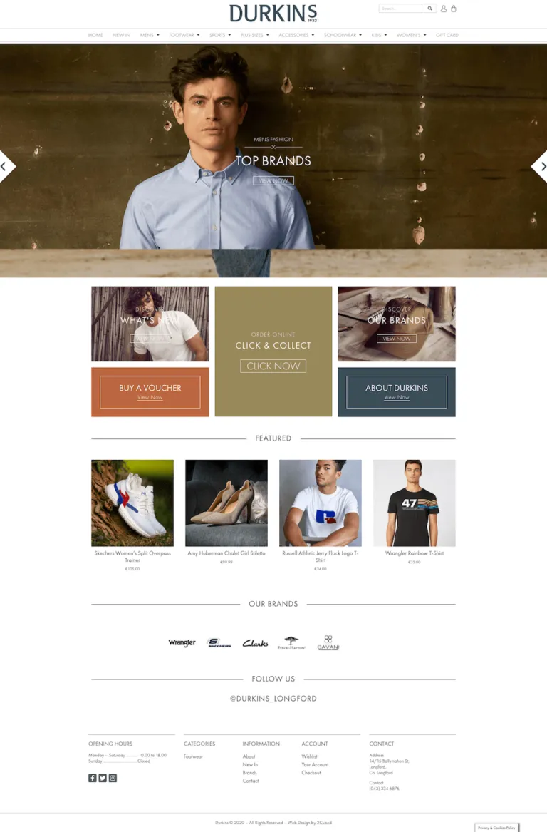 Durkins Longford - 2Cubed Web Design