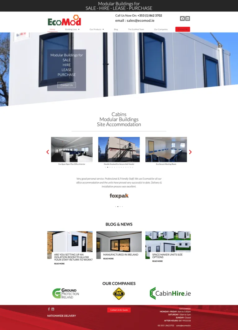 EcoMod - 2Cubed Web Design