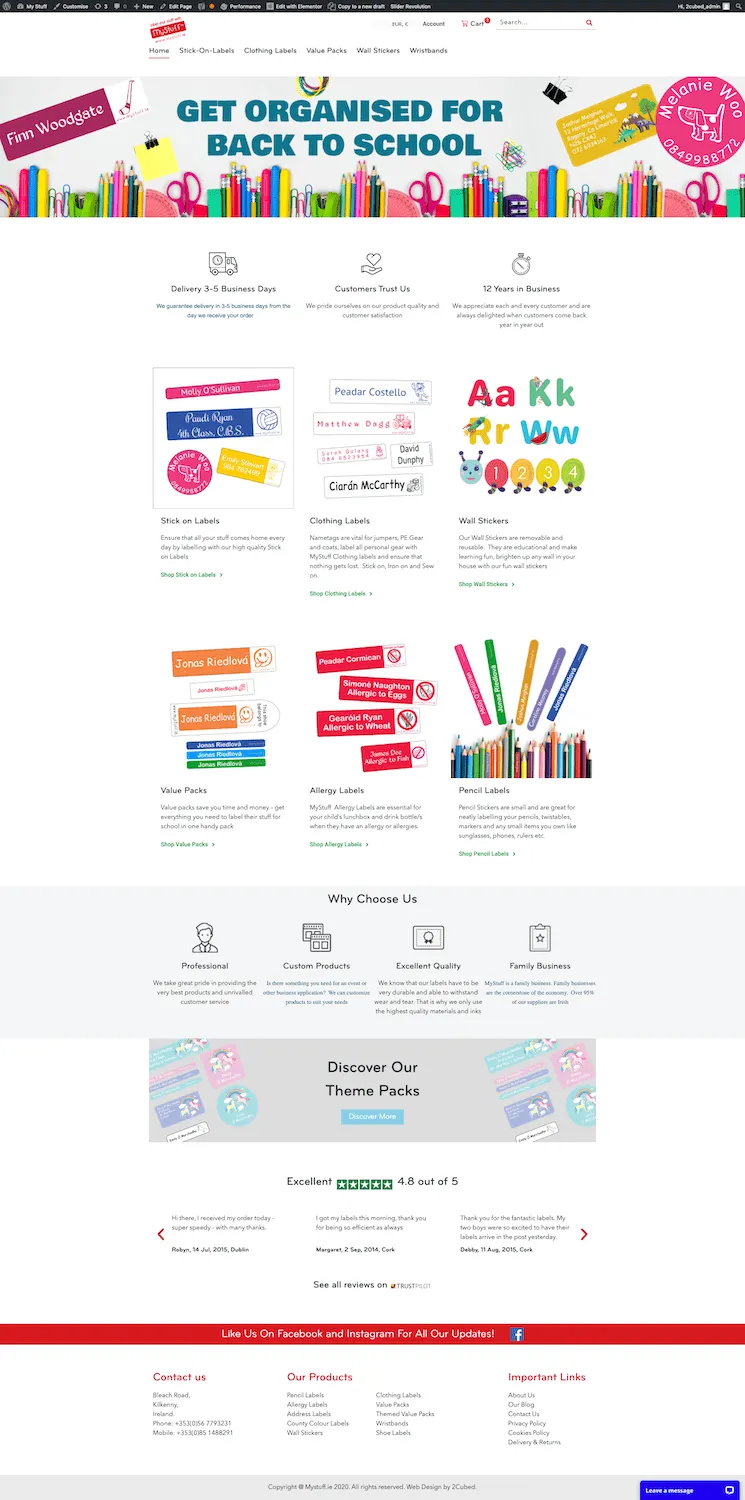 My Stuff - 2Cubed Web Design