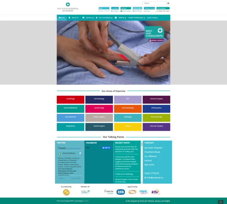 Aut Even Hospital | Web Development - 2Cubed Web Design