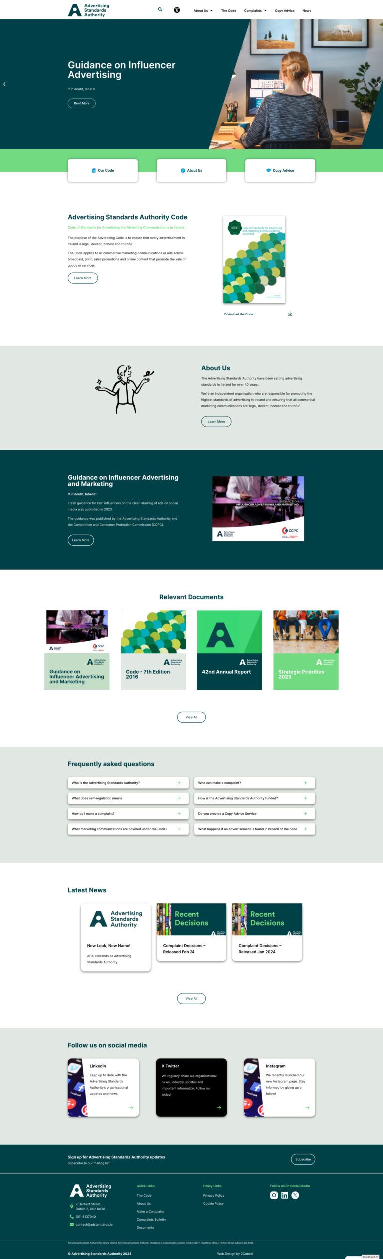 Advertising Standards Authority - 2Cubed Web Design