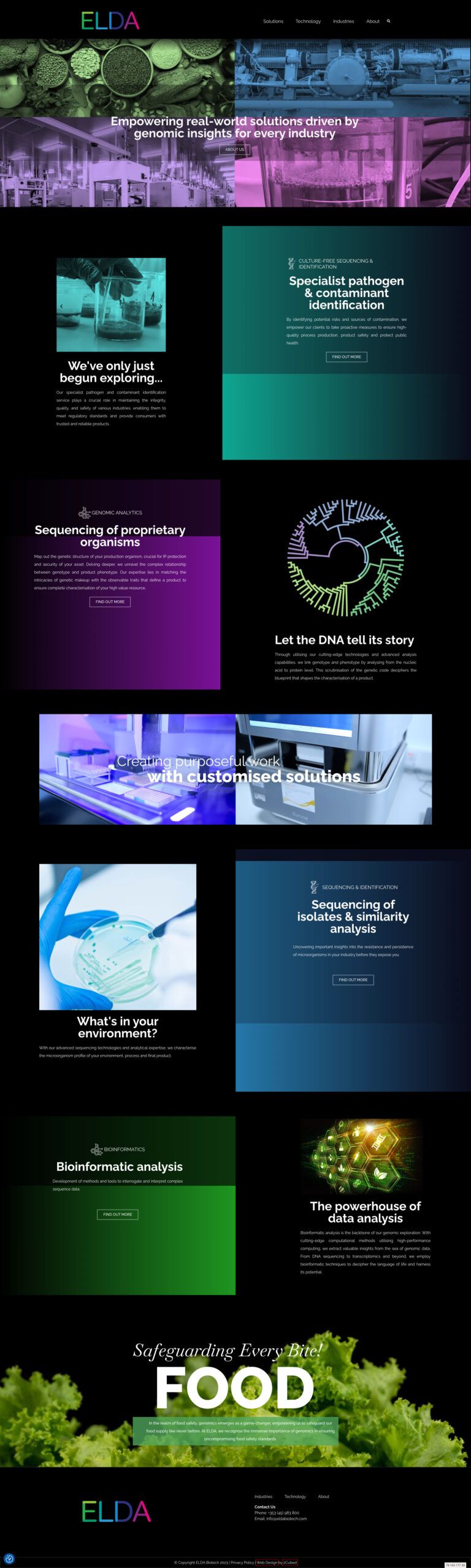 ELDA Biotech - 2Cubed Web Design