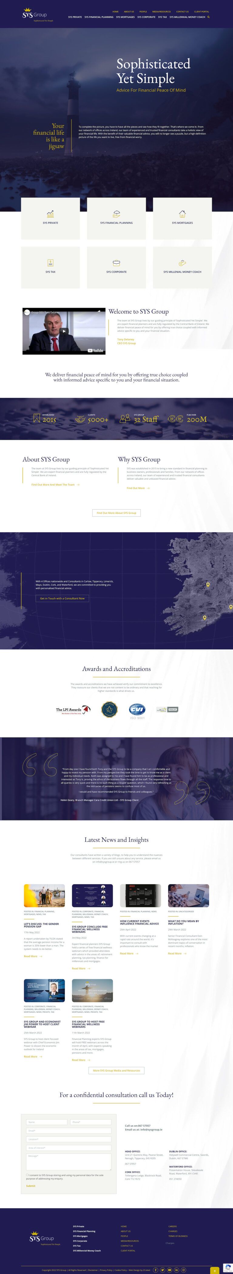 Sys Group Financial Services Web Design