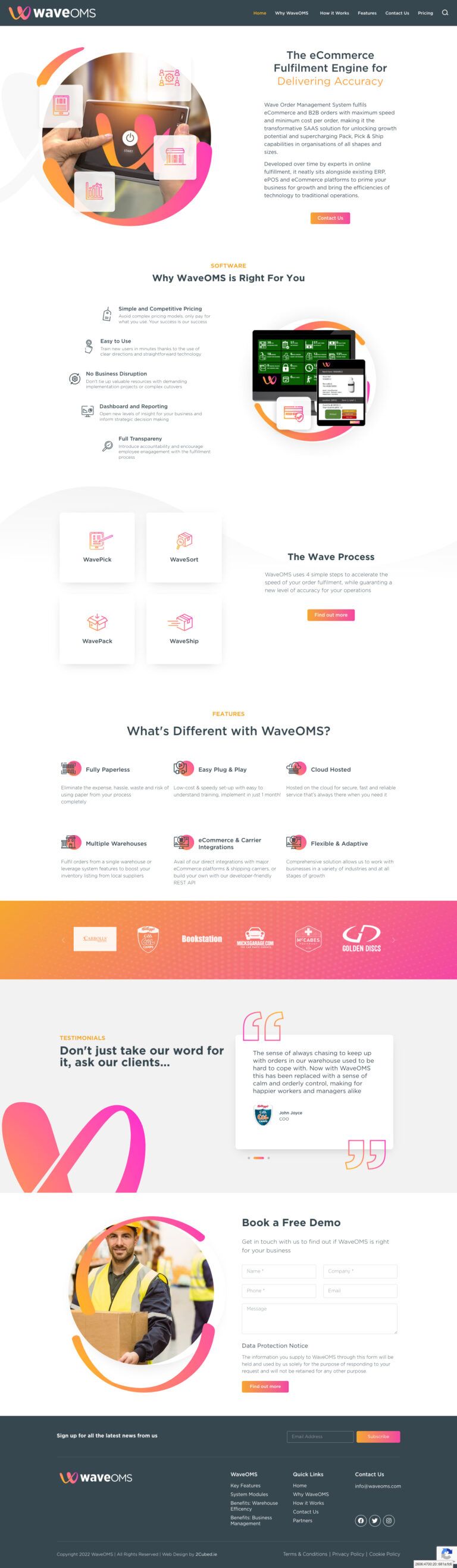 Wave OMS Web Design provided by 2Cubed