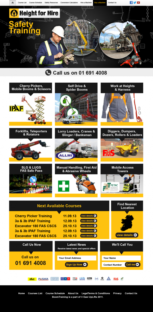 Height for Hire Safety Training | Web Design Wexford & Dublin