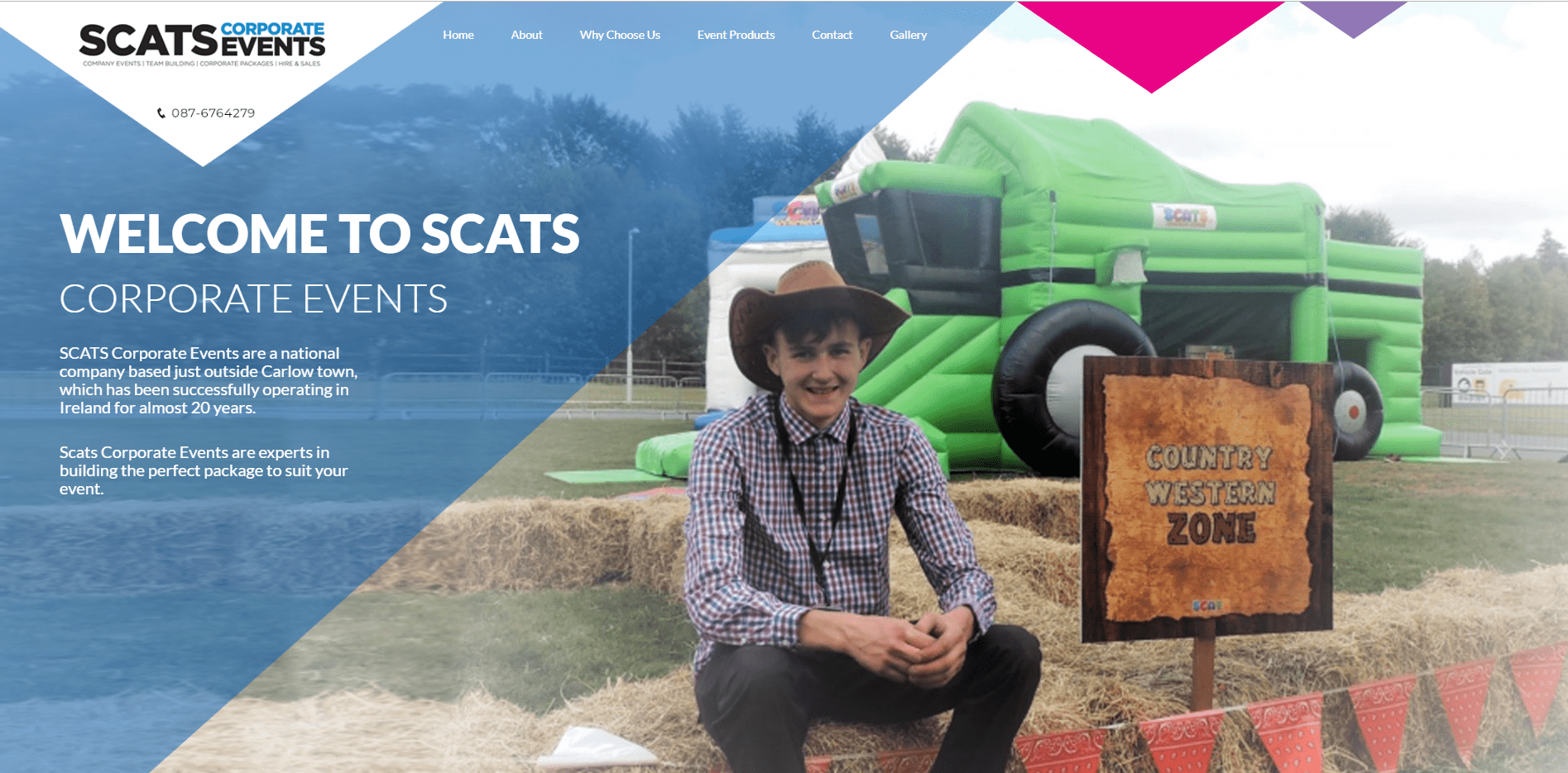 Scats Corporate Events Website | Web Design, Website Maintenance ...